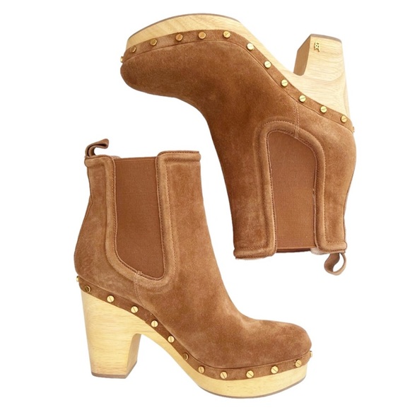 Anthropologie | Shoes | Veronica Beard Decker Suede Clog Chelsea Boots ...